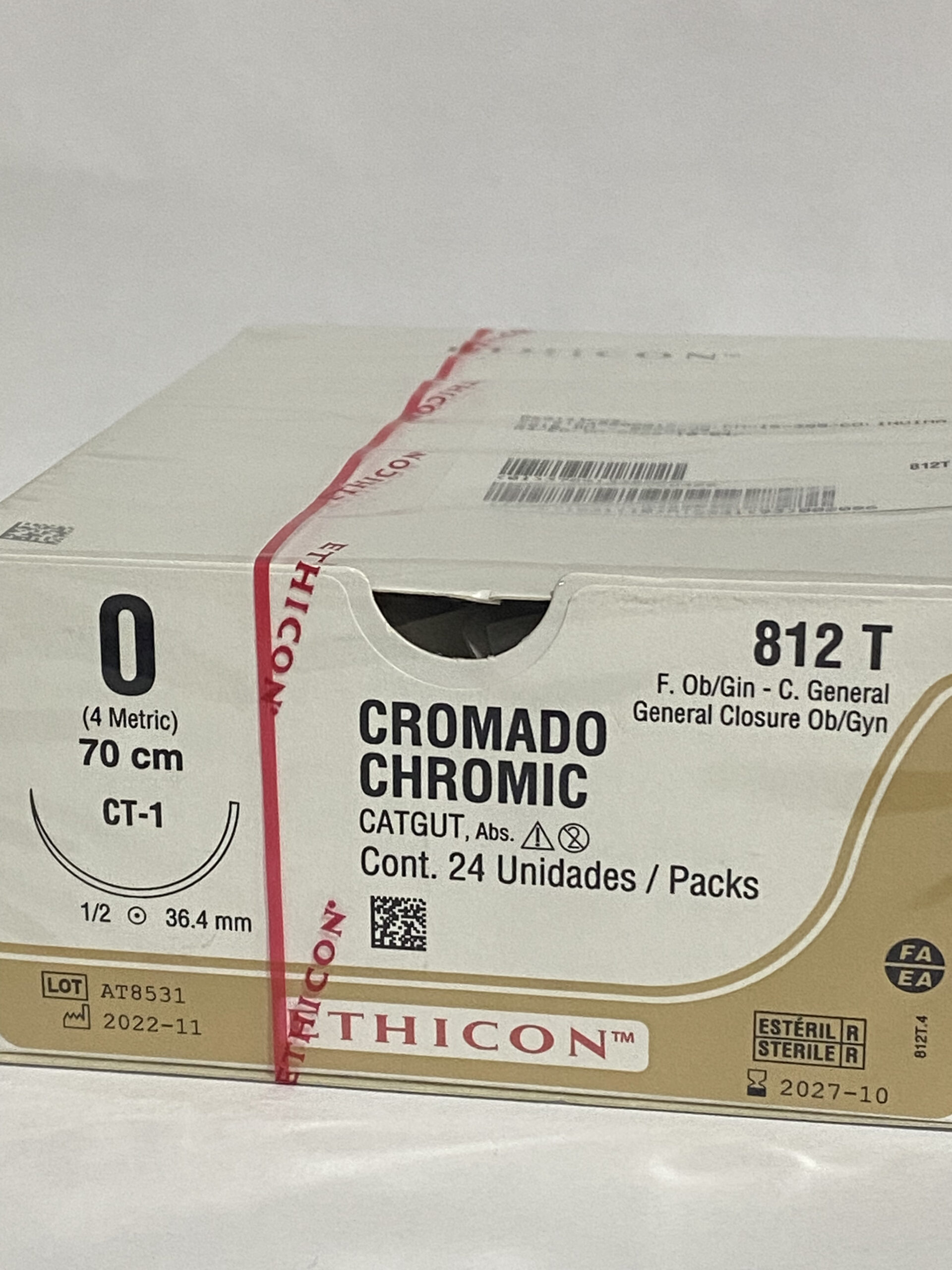 Catgut Cromico Calibre 0 de Longitud 70 Tipo Ct-1 - Proveedora Medica Adasa
