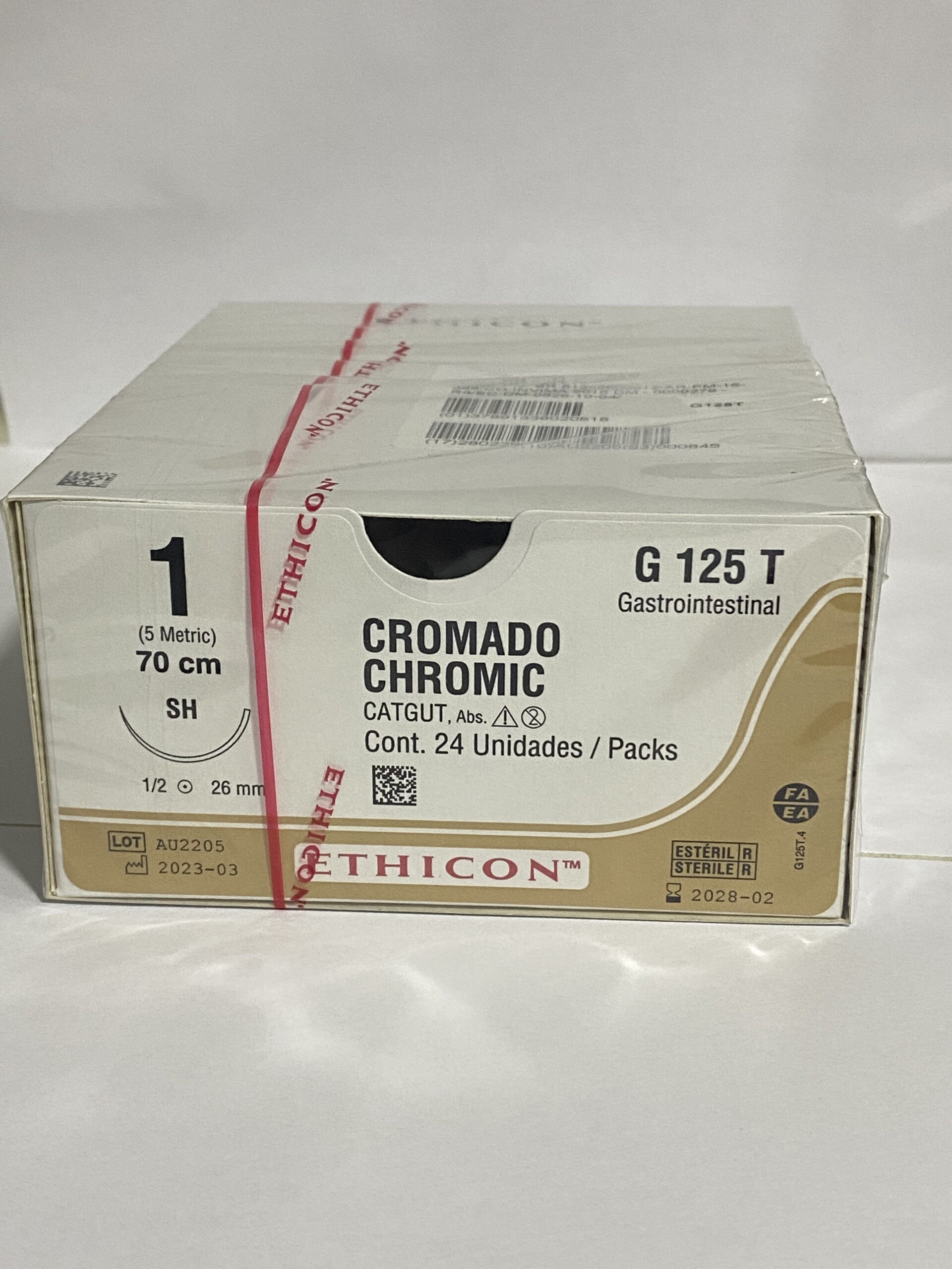 Catgut Cromico Calibre 1 de Longitud 70 Aguja SH 26 mm - Proveedora ...