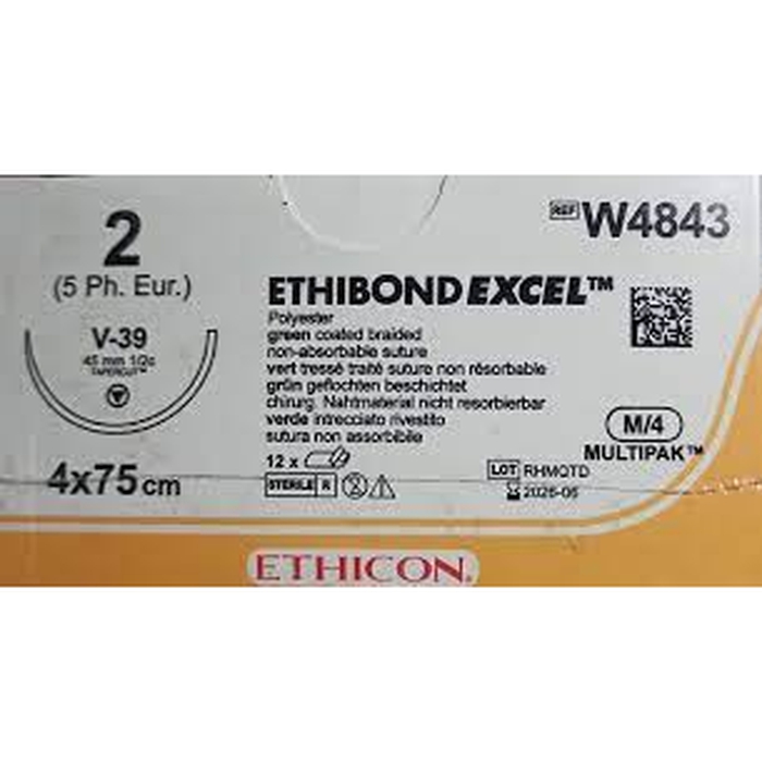 Ethibond* Excel Calibre 2 de Longitud 75 Tipo V-39 - Proveedora Medica ...