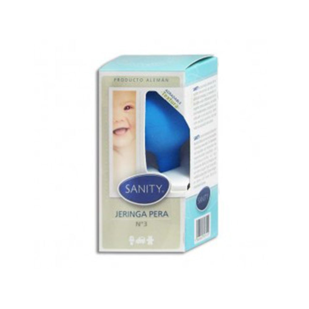 Jeringa Pera de Hule Azul # 3 Sanity C48 - Proveedora Medica Adasa