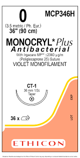 Monocryl* Plus Calibre 0 de Longitud 90 cm Aguja CT-1 - Proveedora ...