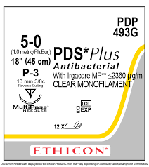 PDS II Plus Calibre 5/0 de Longitud 45 cm Aguja P-3 13 mm - Proveedora Medica Adasa