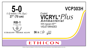 Vicryl Plus Calibre 5/0 de Longitud 70 cm Aguja RB-1 - Proveedora Medica Adasa