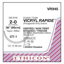 Vicryl Rapid UND 2-0 90cm 1 CT1 Calibre 2/0 de Longitud 90 cm - Proveedora Medica Adasa