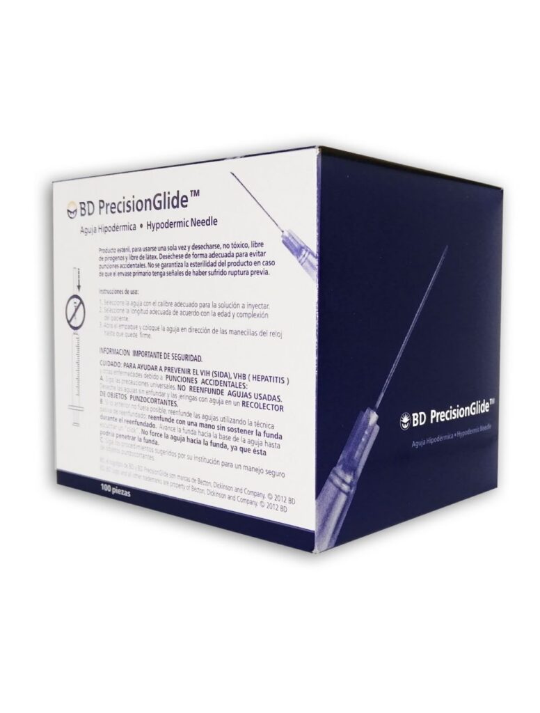 Aguja Hipodérmica 18g x 38mm con 100 - Proveedora Medica Adasa