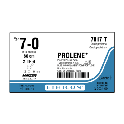 Prolene* Calibre 7/0 de Longitud 60 cm Aguja TF-4 D/A - Proveedora Medica Adasa