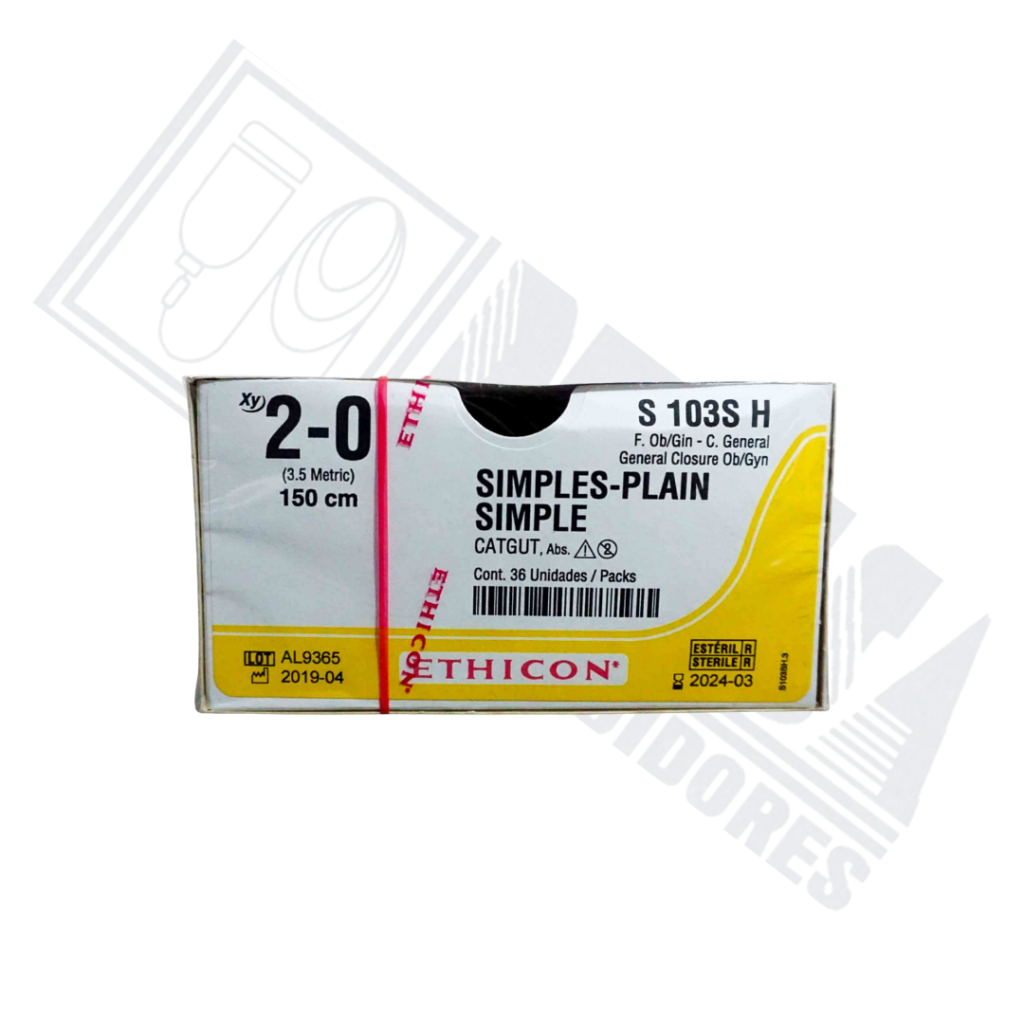 Catgut Simple Calibre 2/0 de Longitud 150 cm S/A - Proveedora Medica Adasa