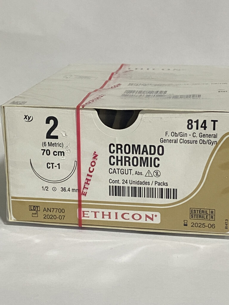Catgut Cromico Calibre 2 de Longitud 70 Aguja CT-1 36.5 mm - Proveedora ...