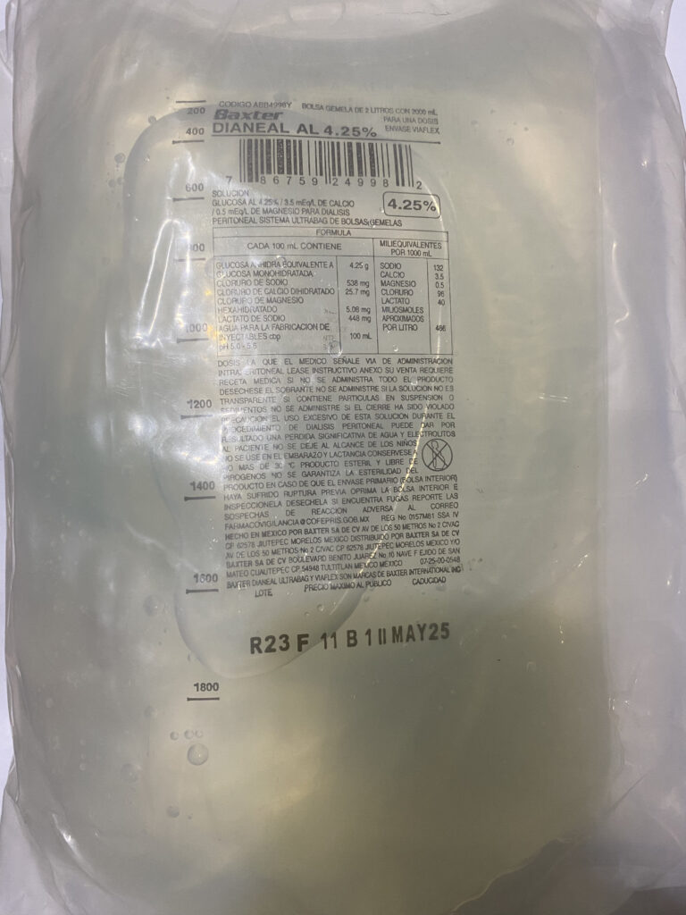 Dianeal Solución para Dialisis Peritoneal con Dextrosa al 4.25% 2000ml ...
