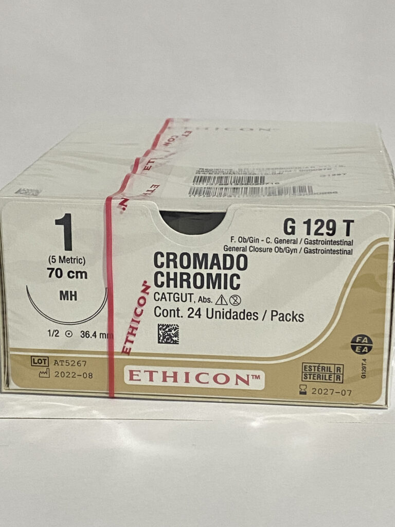 Catgut Cromico Calibre 1 de Longitud 70 cm Aguja MH 36.5 mm ...