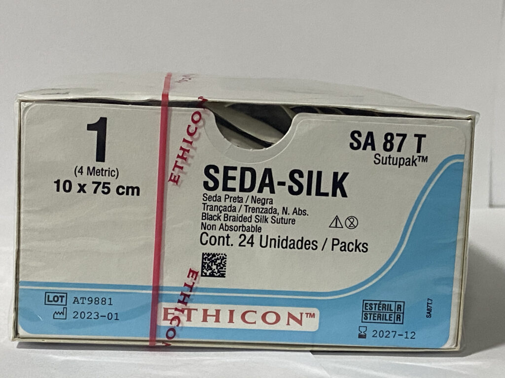 Seda Perma-Hand Calibre 1 de Longitud 75 cm S/A - Proveedora Medica Adasa
