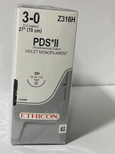 PDS II Violeta Calibre 3/0 de Longitud 70 cm Aguja SH 26 mm - Proveedora Medica Adasa