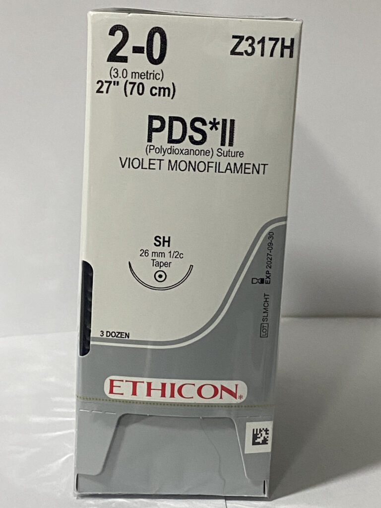 PDS II Violeta Calibre 2/0 de Longitud 70 cm Aguja SH 26 mm - Proveedora Medica Adasa