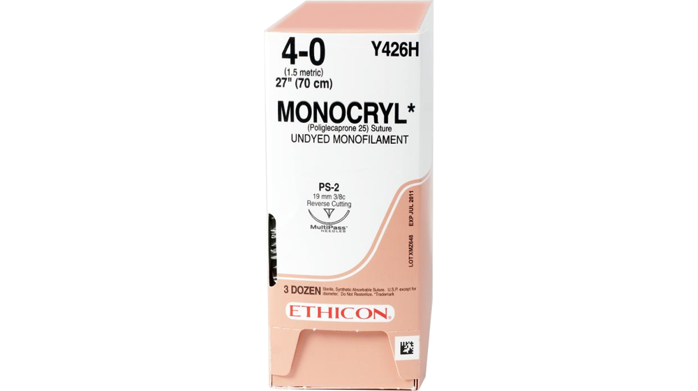 Monocryl Calibre 5/0 de Longitud 70 Tipo Rb-1 - Proveedora Médica Adasa